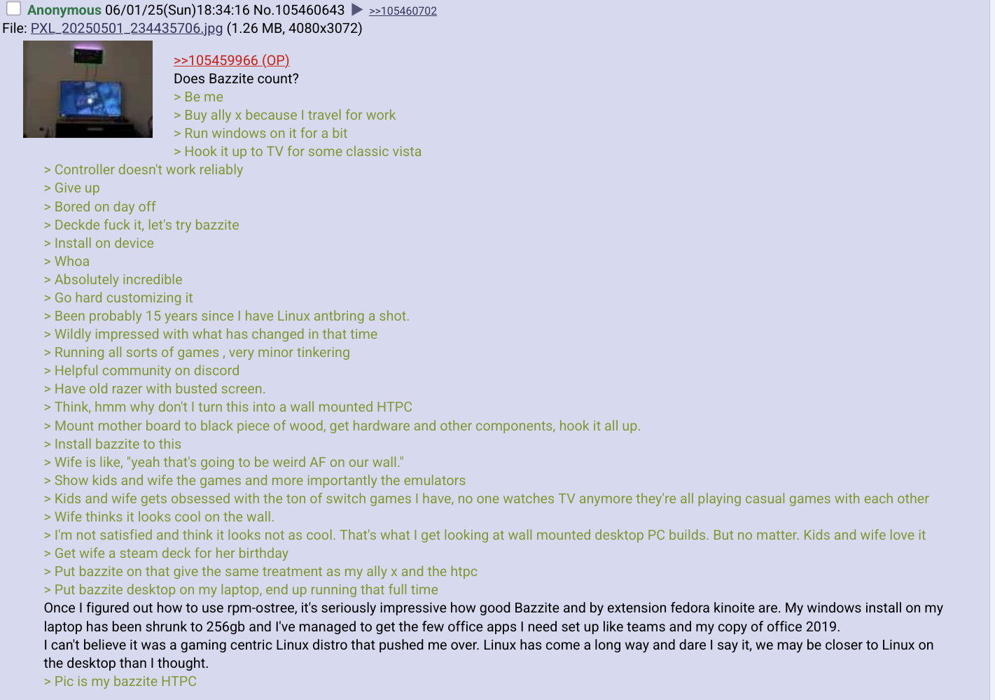 Anon refuses to get Microshaft'd | /r/Greentext | Know Your Meme