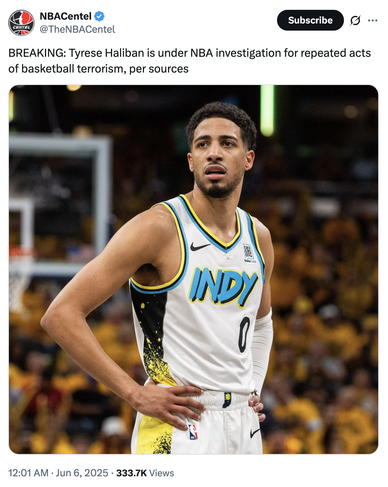 BREAKING: Tyrese Haliban is under NBA investigation for repeated acts ...