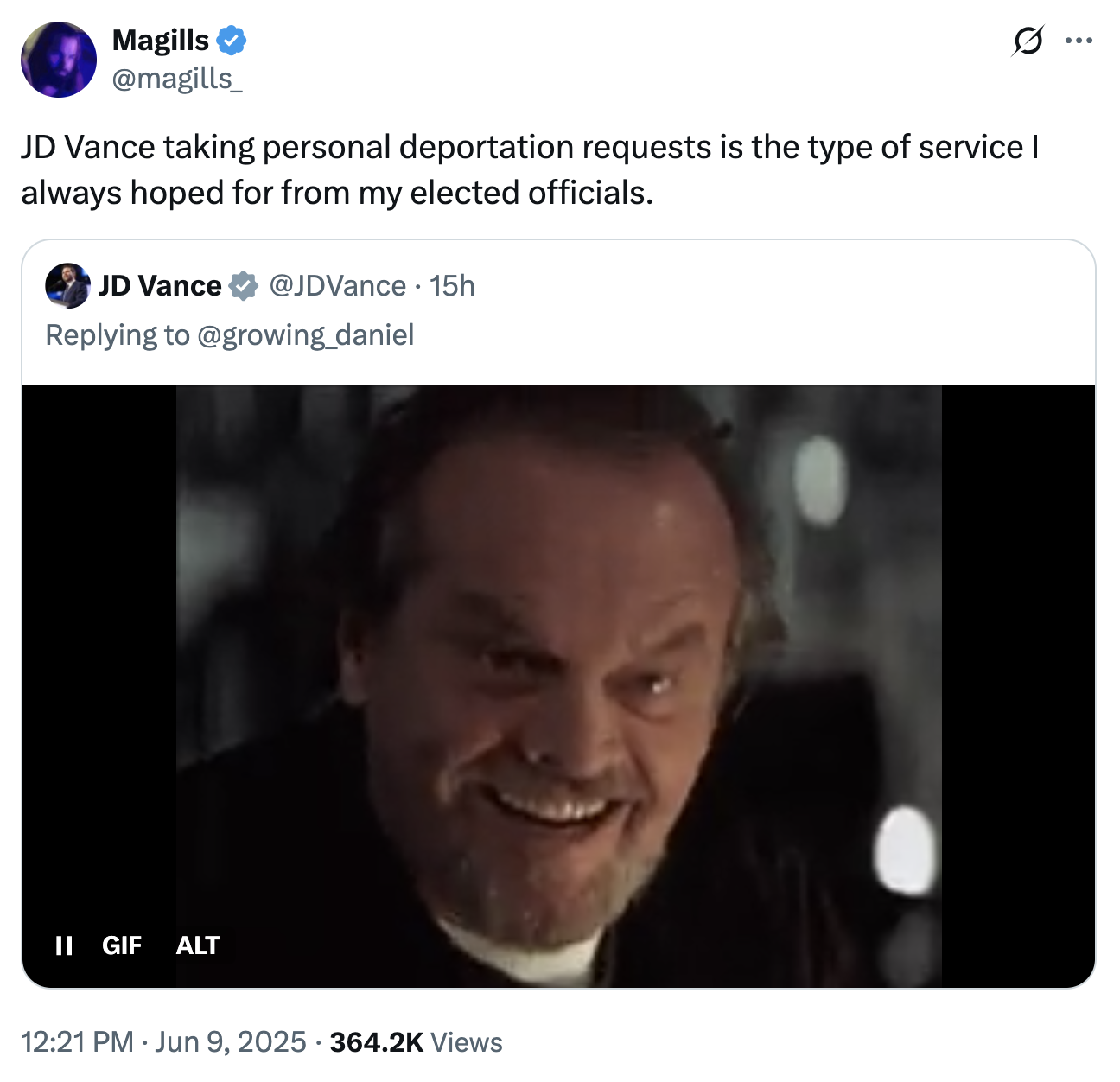 JD Vance taking personal deportation requests is the type of service I ...