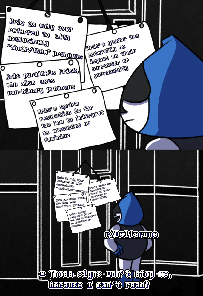 Can't Read, Must Misgender Kris | Kris' Pronouns | Know Your Meme