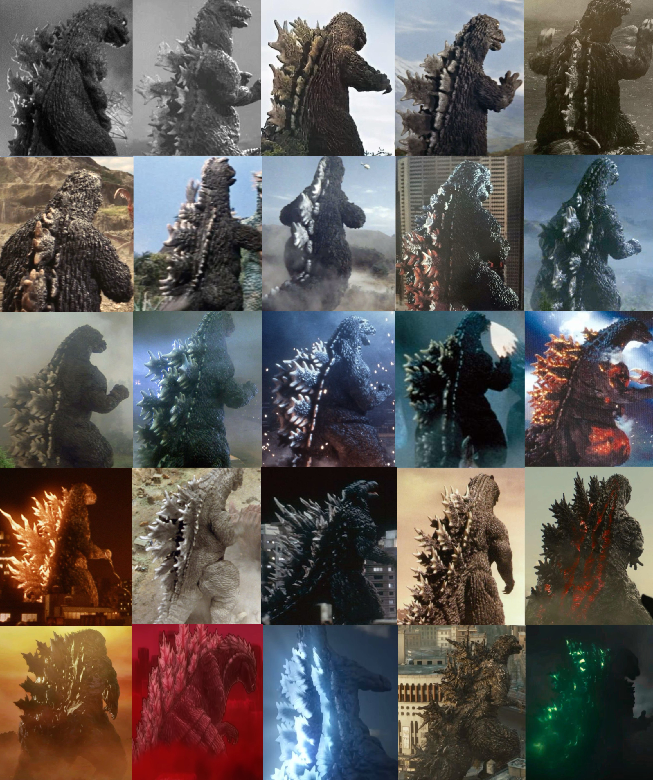 Godzilla dorsal plate evolution | Know Your Meme