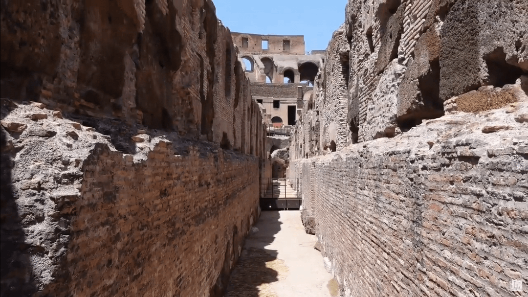 A view from the hypogeum part of the Roman Colosseum | Know Your Meme