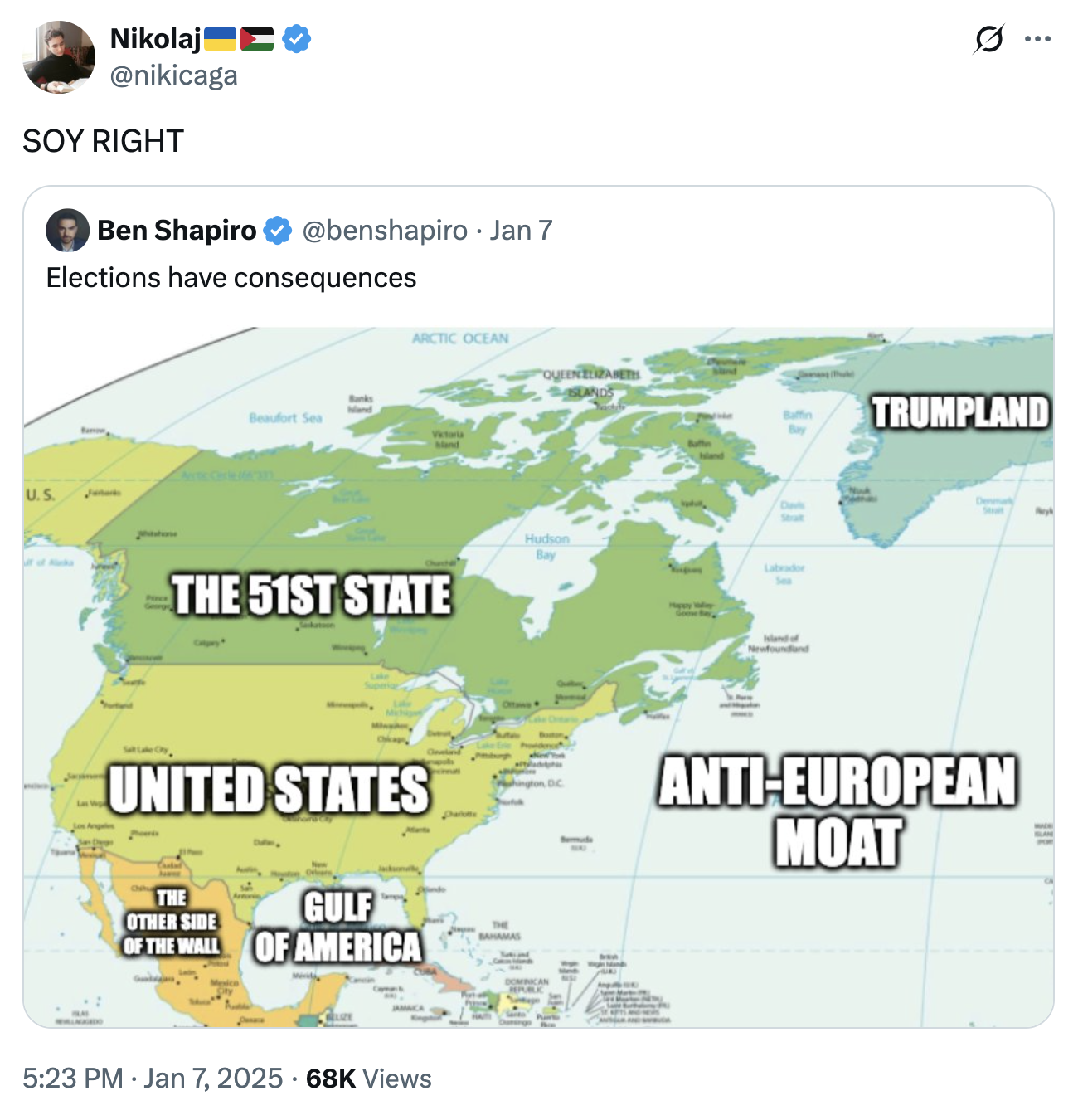 "Gulf of America" | Soy Right | Know Your Meme