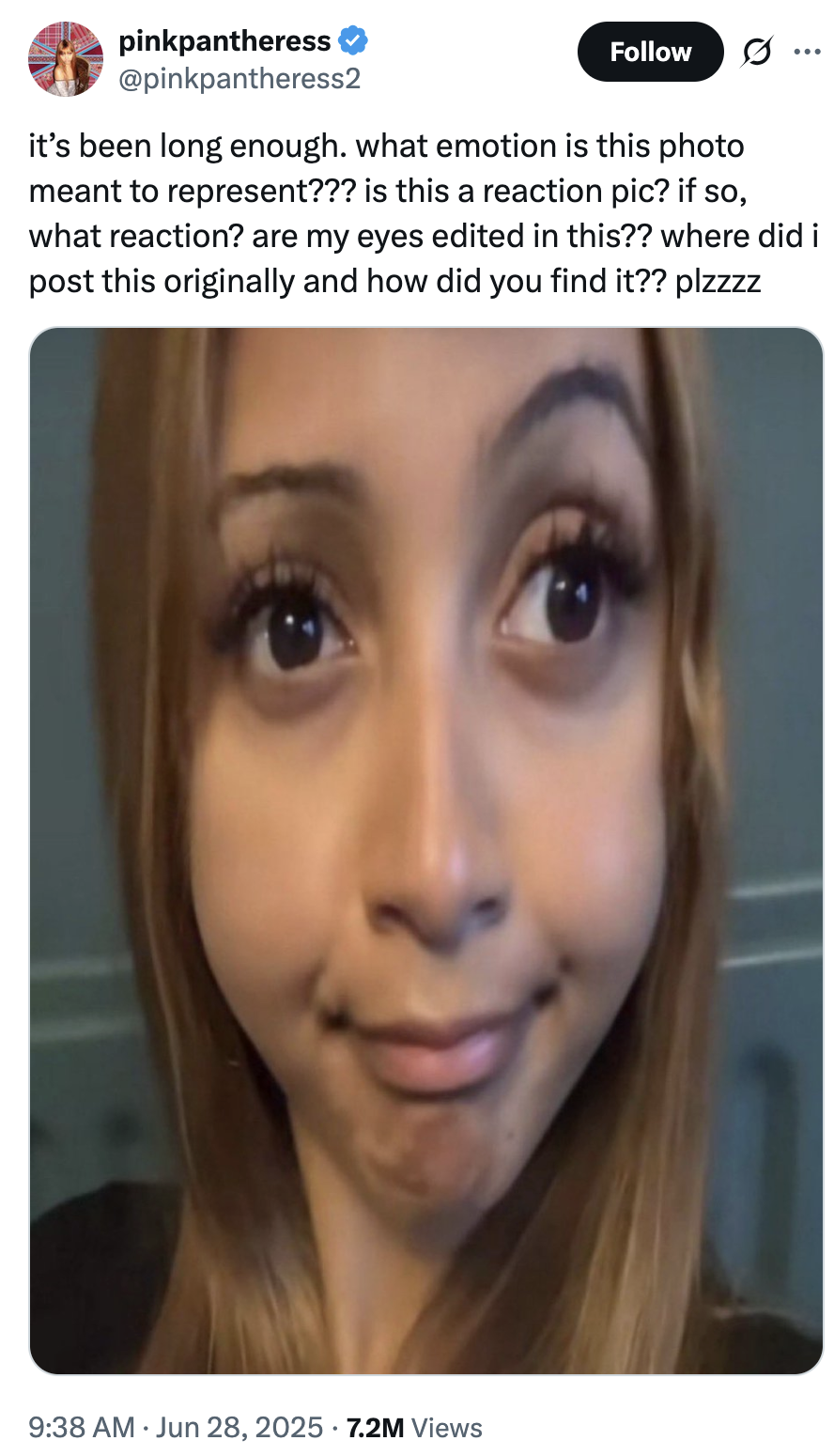 June 28th, 2025 tweet by @pinkpantheress2 | Know Your Meme