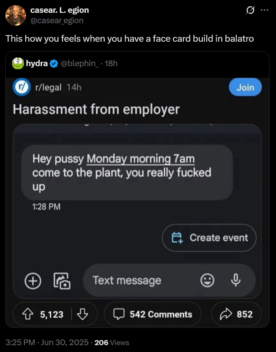 "when you have a face card build in balatro" | Know Your Meme