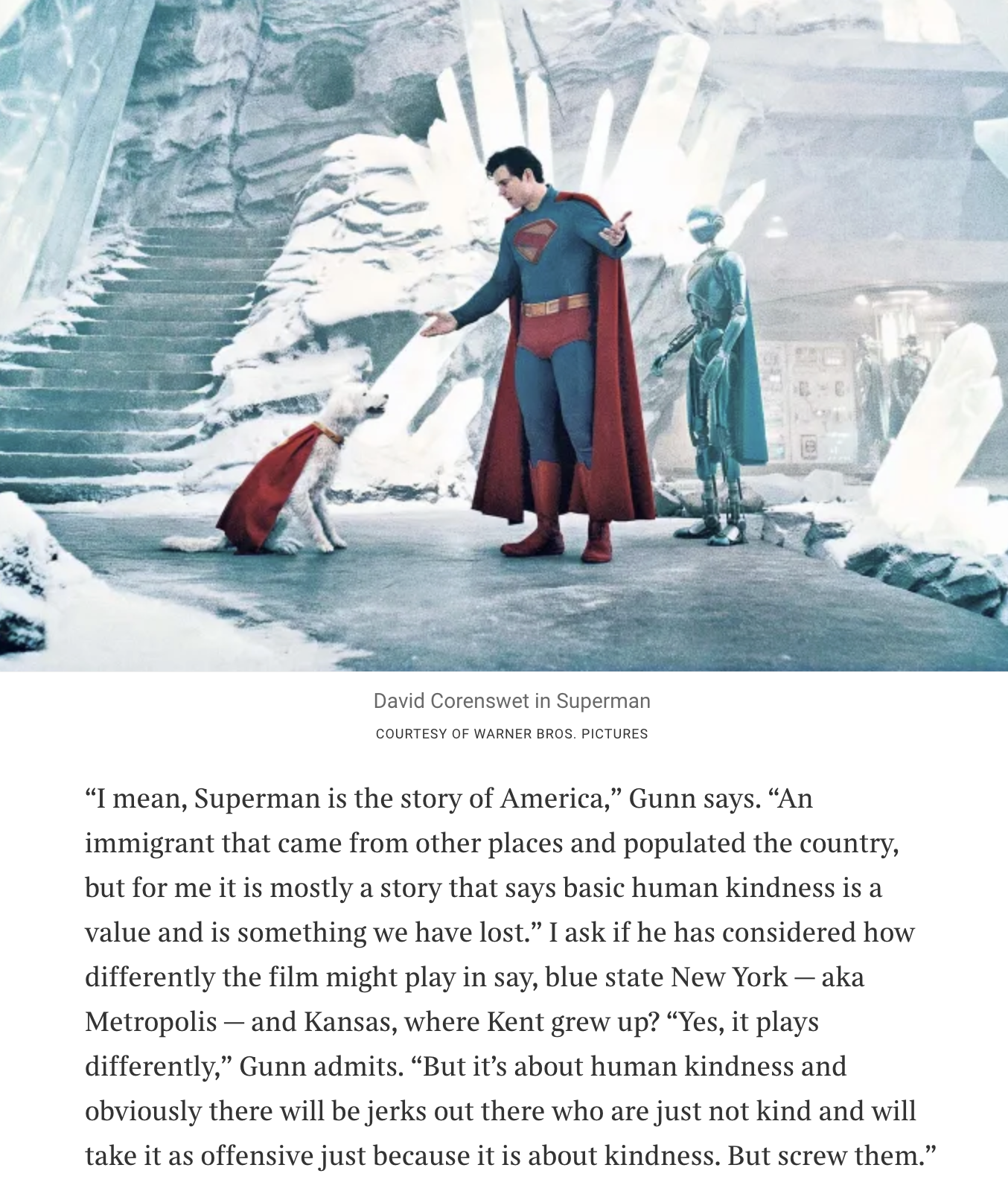 July 5th, 2025 James Gunn "Superman" Interview With The Sunday Times ...