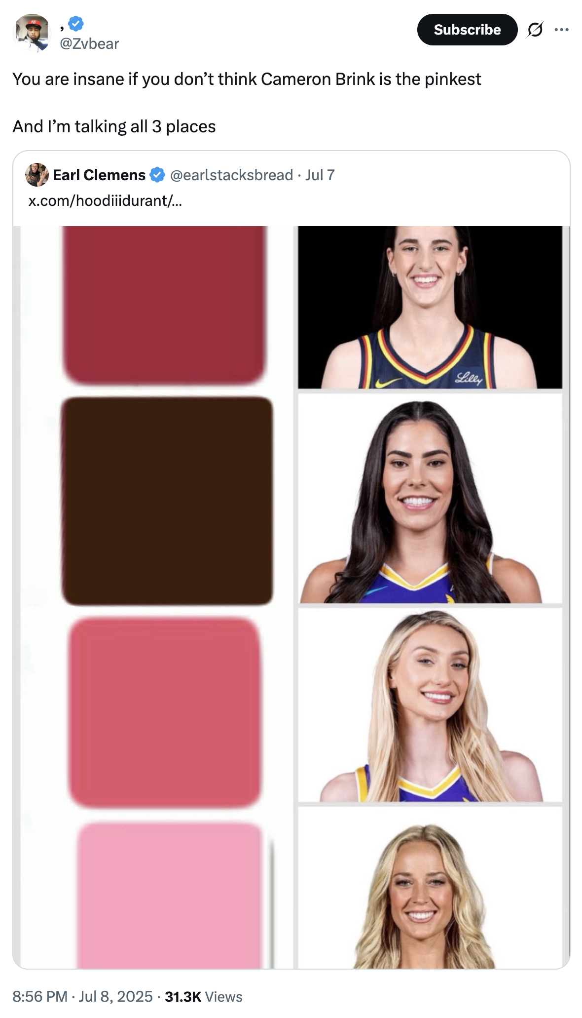 You are insane if you don’t think Cameron Brink is the pinkest | WNBA ...