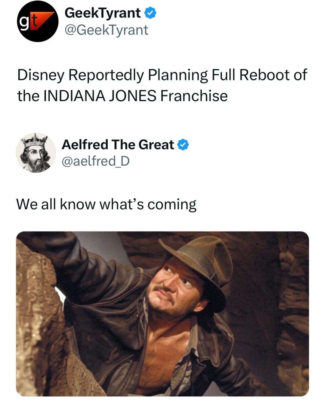 Reboot of the Indiana Jones | /r/memes | Know Your Meme