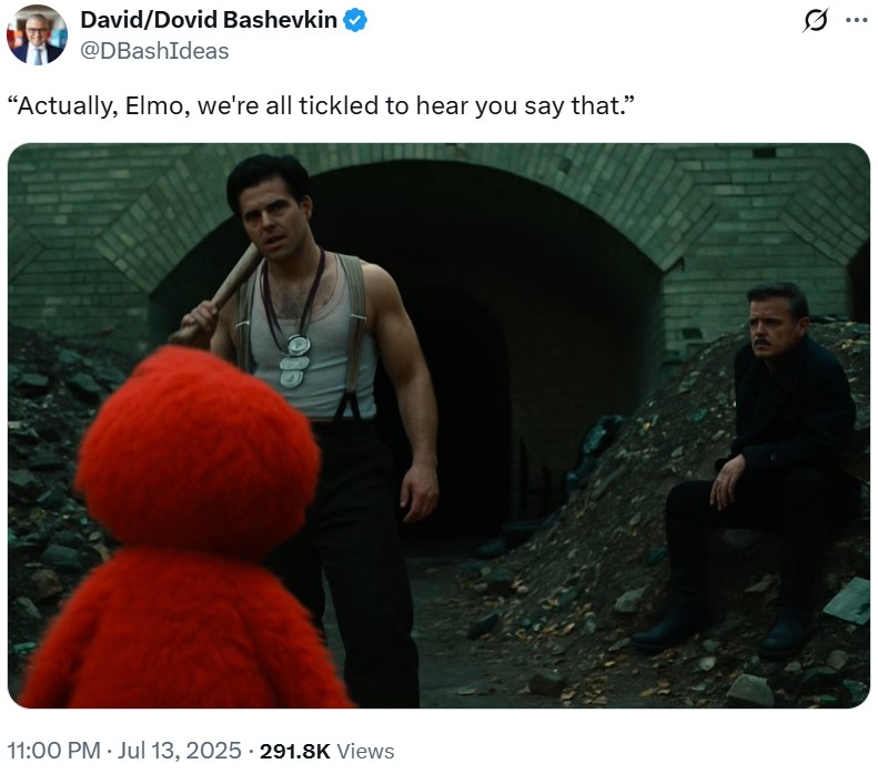 “Actually, Elmo, we're all tickled to hear you say that.” | Elmo Twitter Hacked / Antisemitic ...