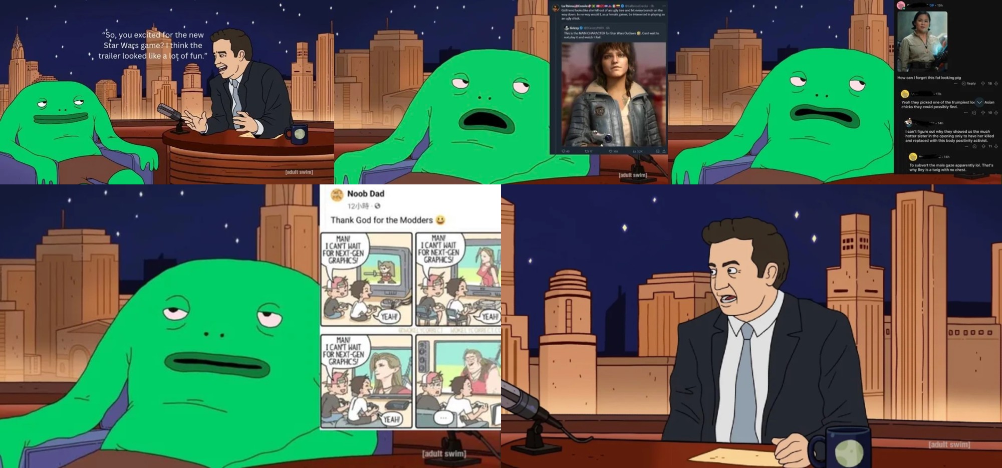 gamersgamersgamersgamers | Shocked Cartoon Jimmy Fallon (Smiling ...