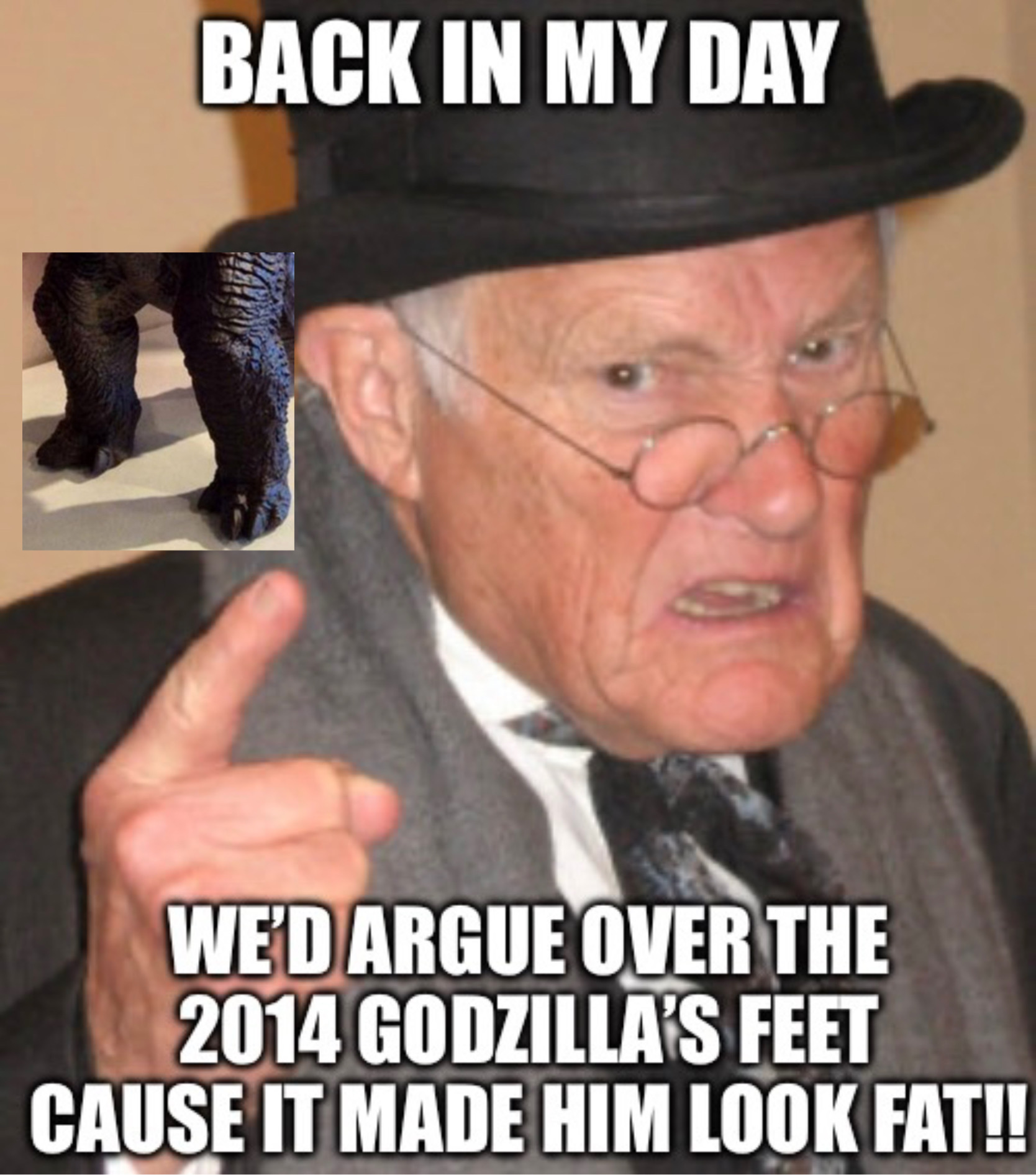 The Godzilla 2014 foot wars | Godzilla | Know Your Meme