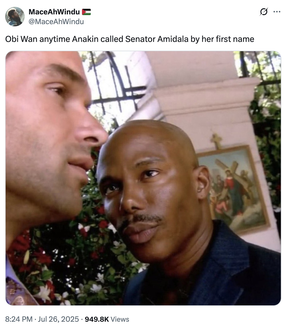 Obi Wan anytime Anakin called Senator Amidala by her first name | Know ...