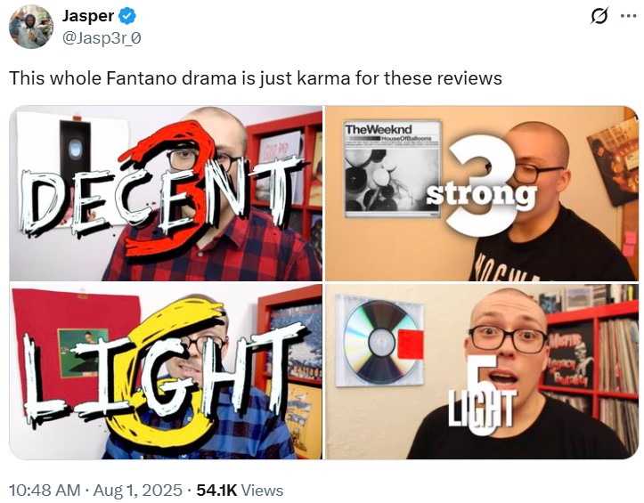 This whole Fantano drama is just karma for these reviews | Anthony ...
