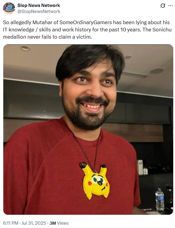 Mutahar Sonichu Medallion Curse | Mutahar Fake Engineer Controversy | Know Your Meme