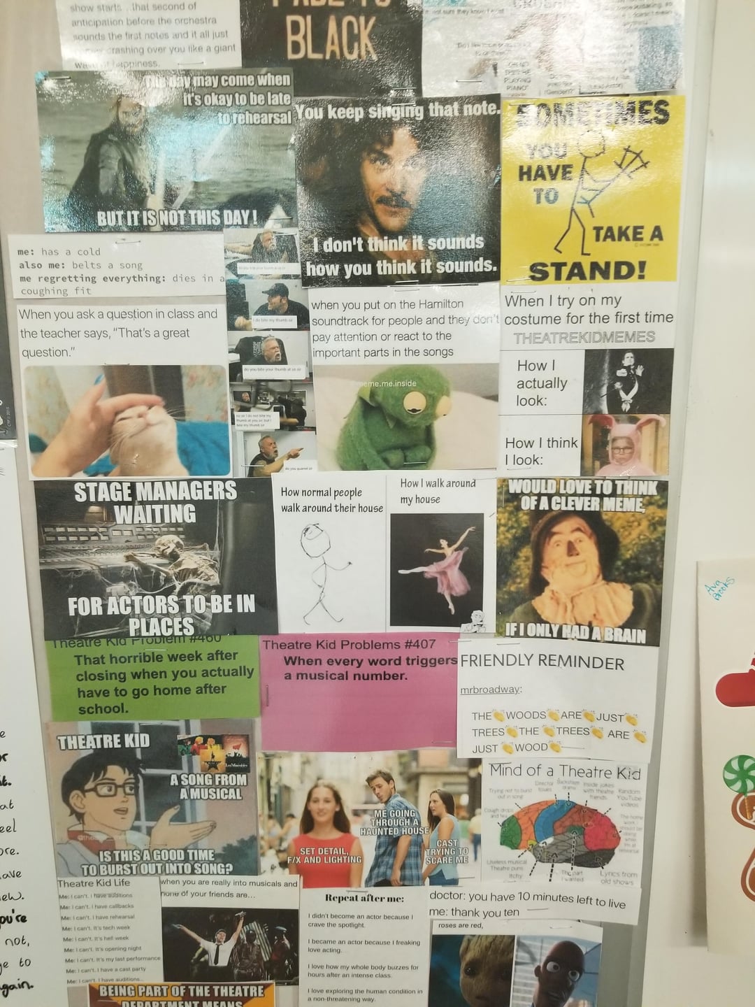 The wall in theatre class | Know Your Meme
