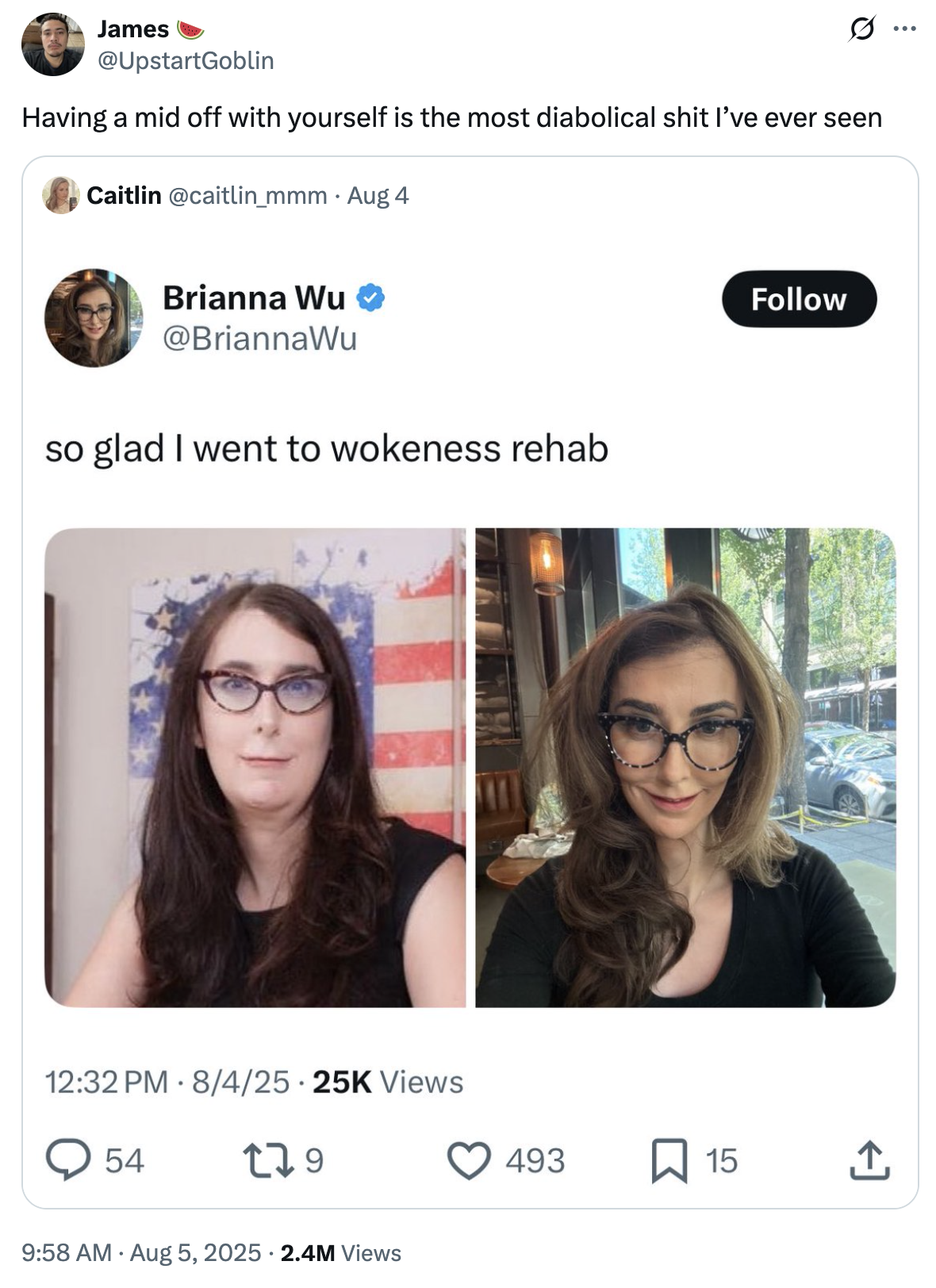 Having a mid off with yourself is the most diabolical s--- I’ve ever ...