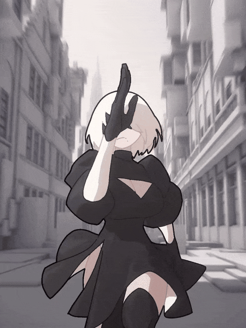 2b running front view | 2B | Know Your Meme