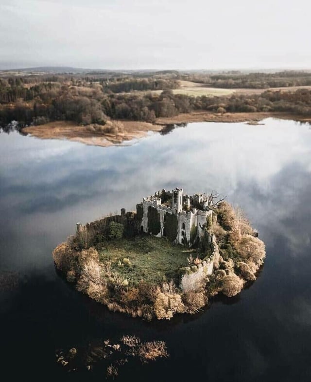 The ruins of MacDermott castle on an island in Ireland | Know Your Meme