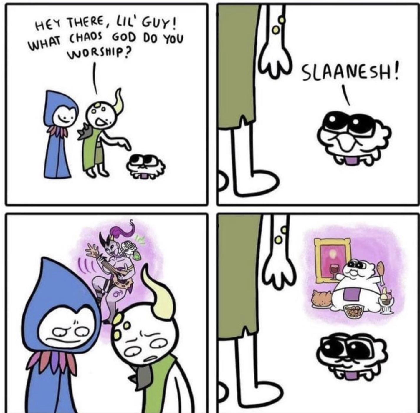Slaanesh fans are truly oppressed | /r/grimdank | Know Your Meme