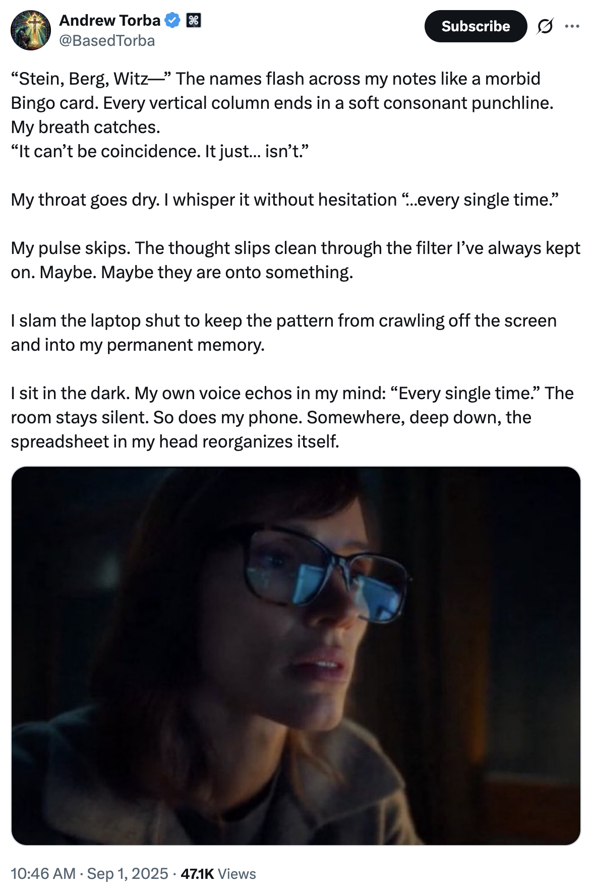 “Stein, Berg, Witz—” | Jessica Chastain at the Computer / The Savant ...