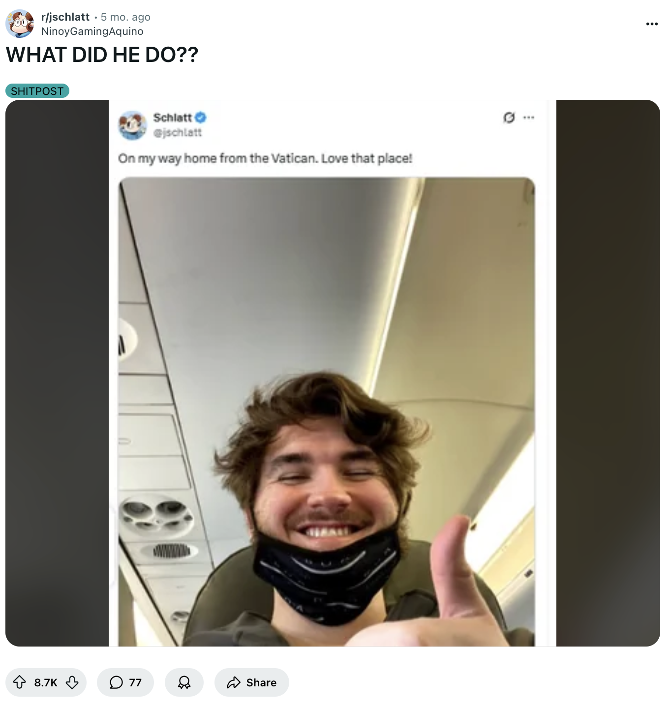 April 21st, 2025 post on /r/jschlatt | Know Your Meme