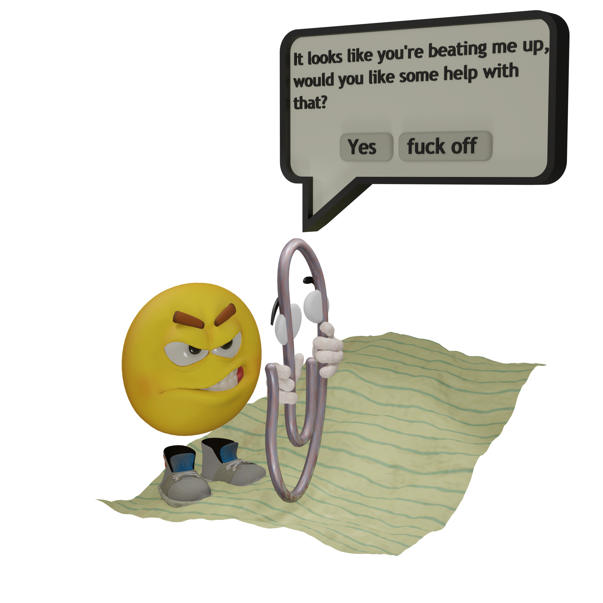 Joe vs. Clippy | Joe Emoji / EmotiGuy | Know Your Meme