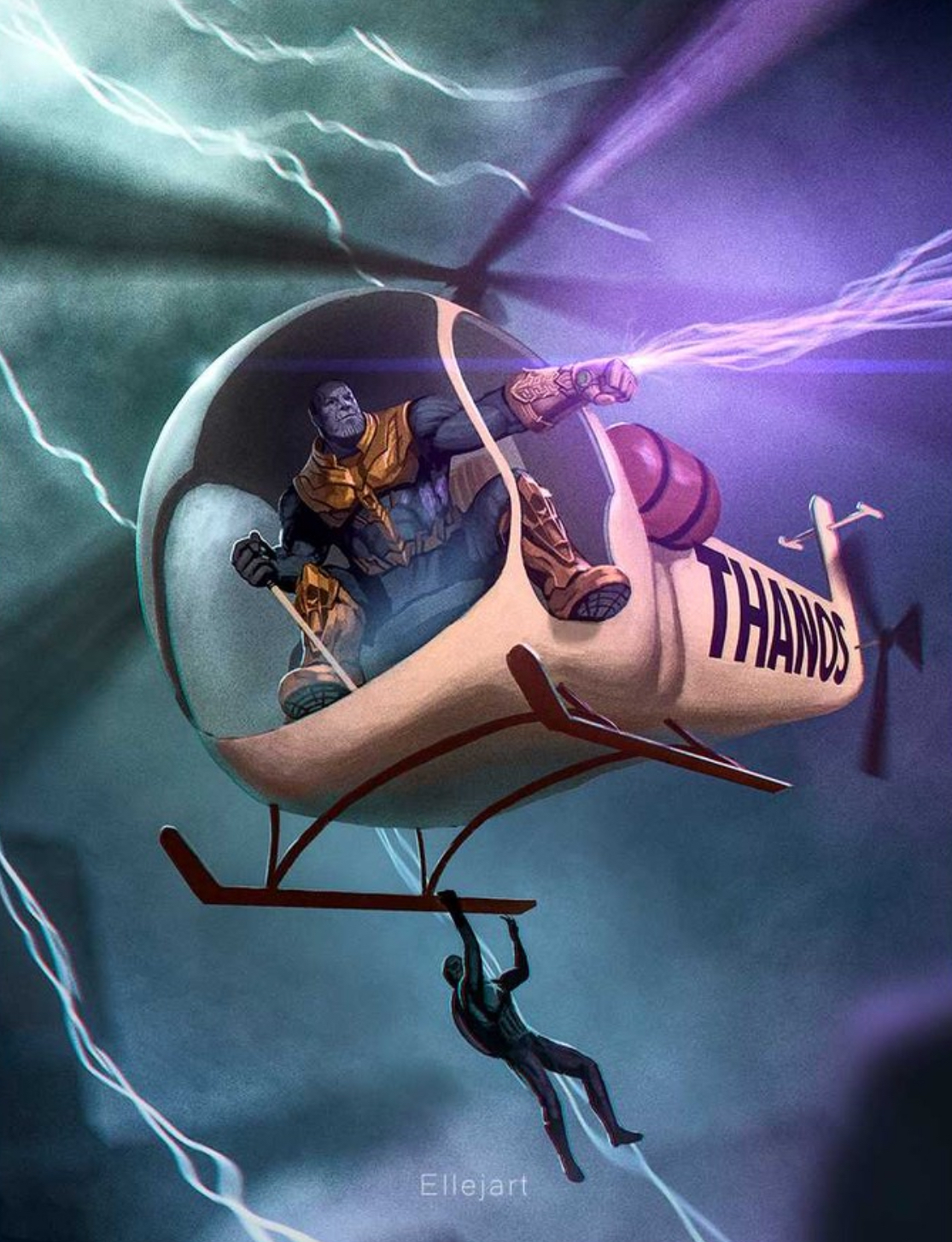 Thanos copter | Thanos | Know Your Meme