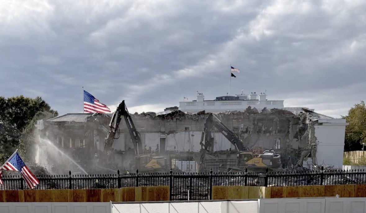 Donald Trump destroyed part of the White House to build his stupid ...