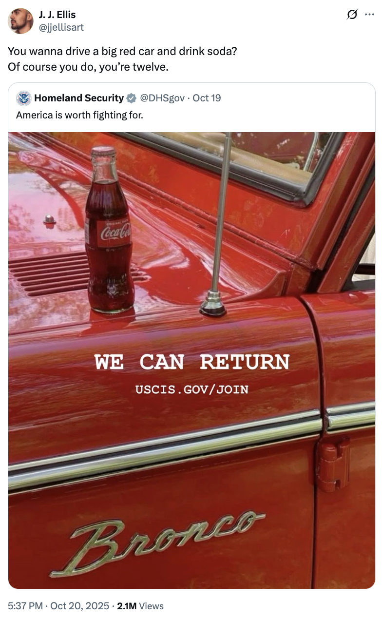 You wanna drive a big red car and drink soda? Of course you do, you’re ...