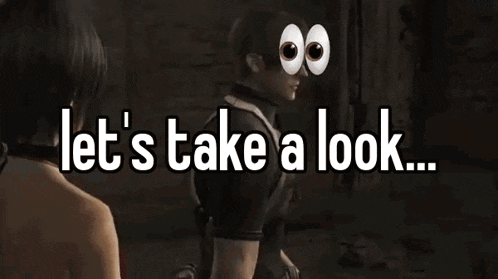 Leon Kennedy "Let's Take a Look" GIF | Let's Take a Look 👀 / Noticing 👀 | Know Your Meme