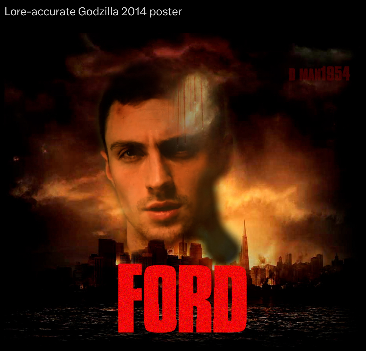 Lore accurate Godzilla 2014 poster | Know Your Meme