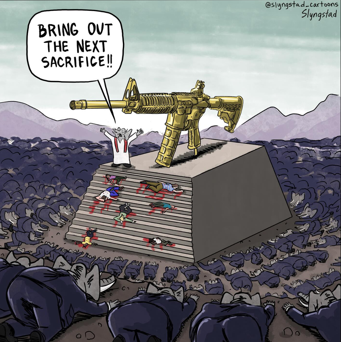 Sacrifices to the altar | Gun Control Debate | Know Your Meme