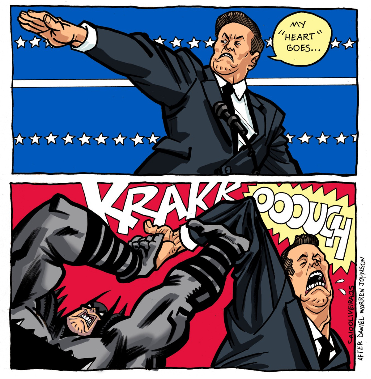 Absolute Batman vs Elon musk | Elon Musk "Sieg Heil" Salute at Donald ...