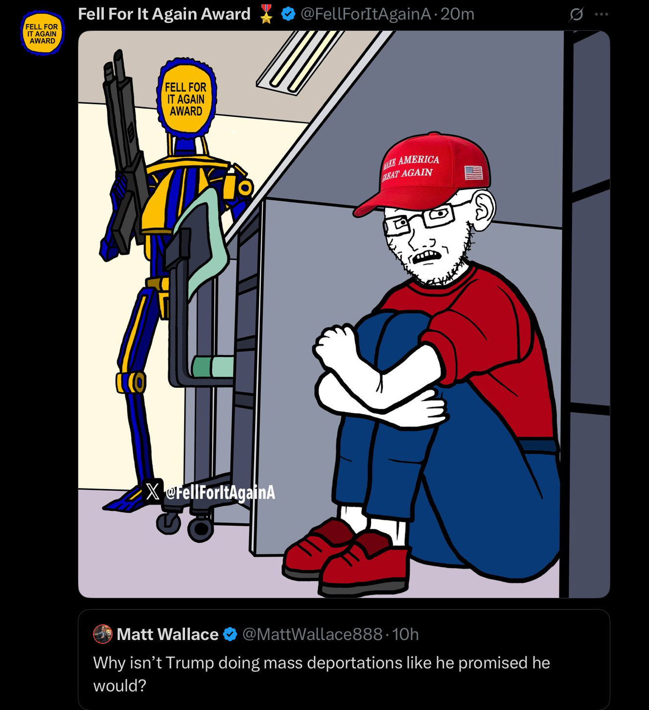 Fell for it again | Fell For It Again Award | Know Your Meme