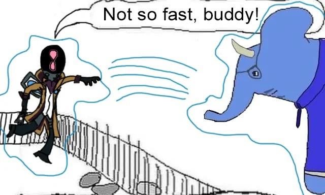 No so fast, Buddy! | Guy Throwing Rocks at an Elephant | Know Your Meme