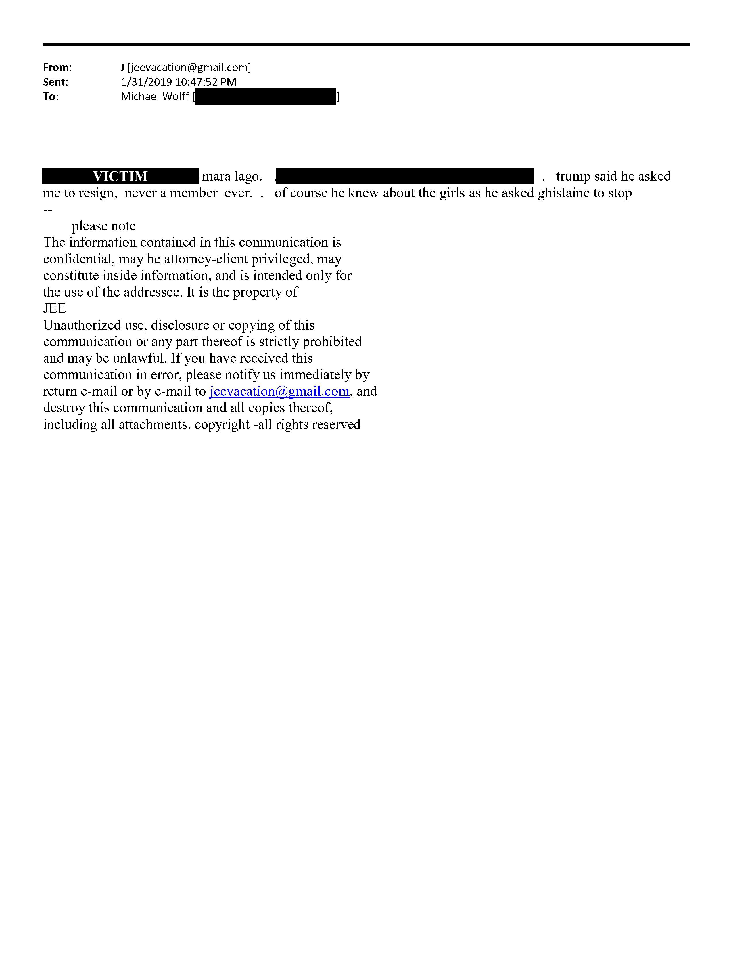Email #2 | November 2025 Jeffrey Epstein Emails Release | Know Your Meme