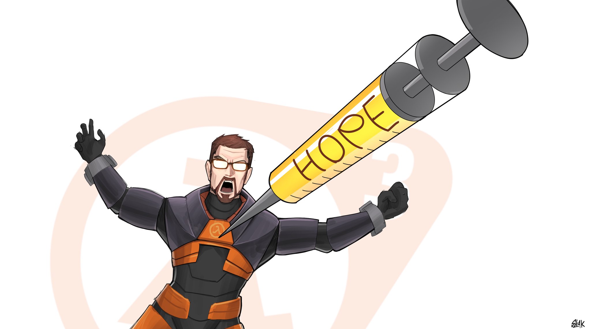 Any day now... | Soyjak Shot With Hope Syringe | Know Your Meme