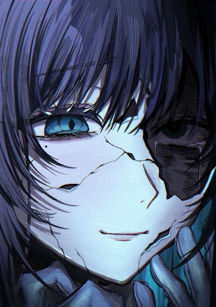 art by adochan_daisuki | Face Under Broken Mask Redraw Trend | Know ...