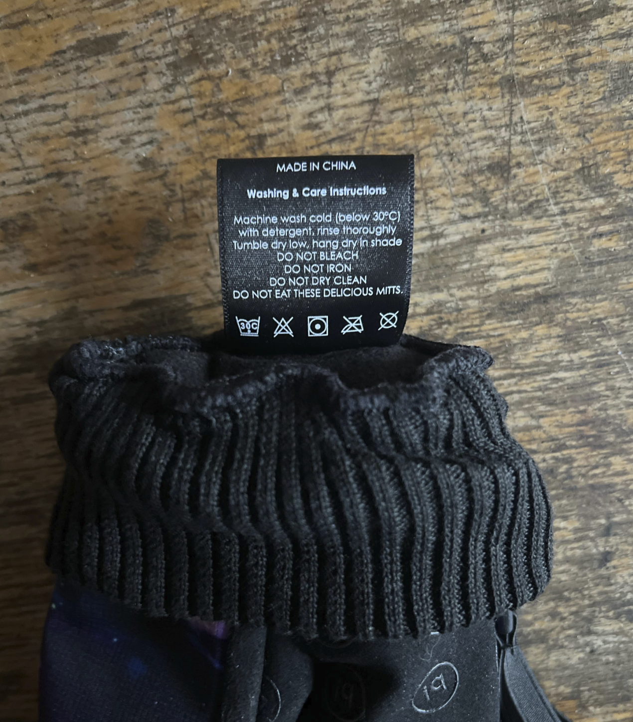 Wash instructions on mitts | Know Your Meme
