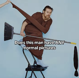 Willem Dofoe weird poses 1 | William Dafoe photos poses | Know Your Meme