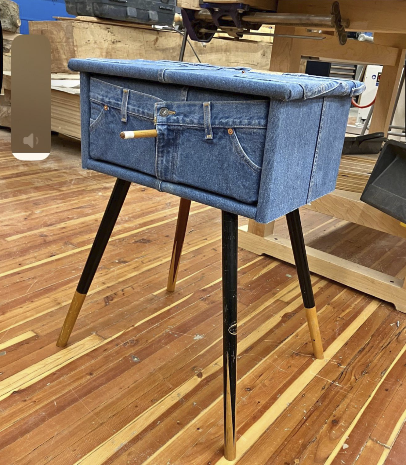 Denim side table | Awful Taste, But Great Execution | Know Your Meme