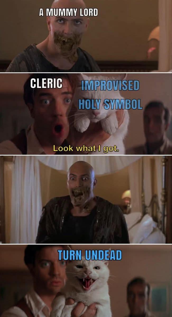 Who said a holy symbol had to be a necklace? | /r/dndmemes | Know Your Meme