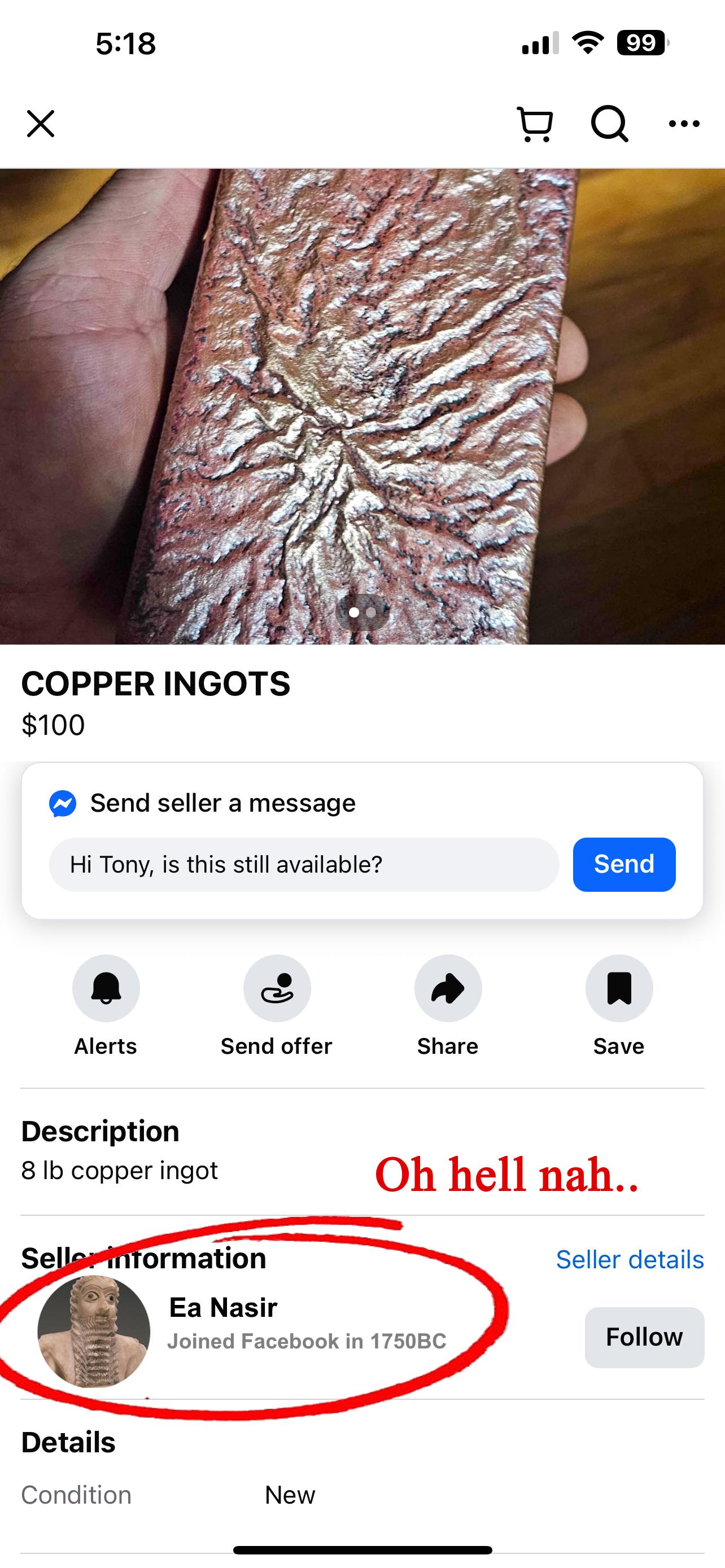 Don't buy copper ingots on facebook | /r/dankmemes | Know Your Meme