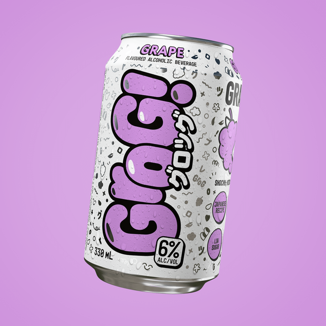 The Japanese text on Cold Ones' alcoholic drink "Grog!" spells "grog ...
