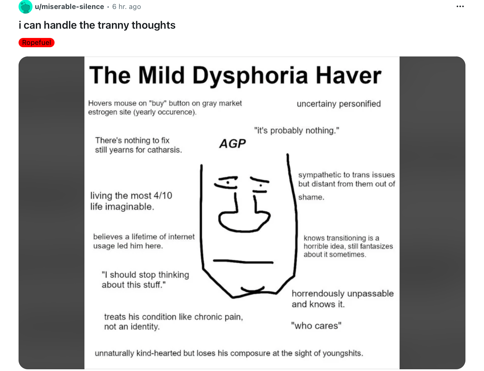 The mild dysphoria haver | /tttt/ | Know Your Meme