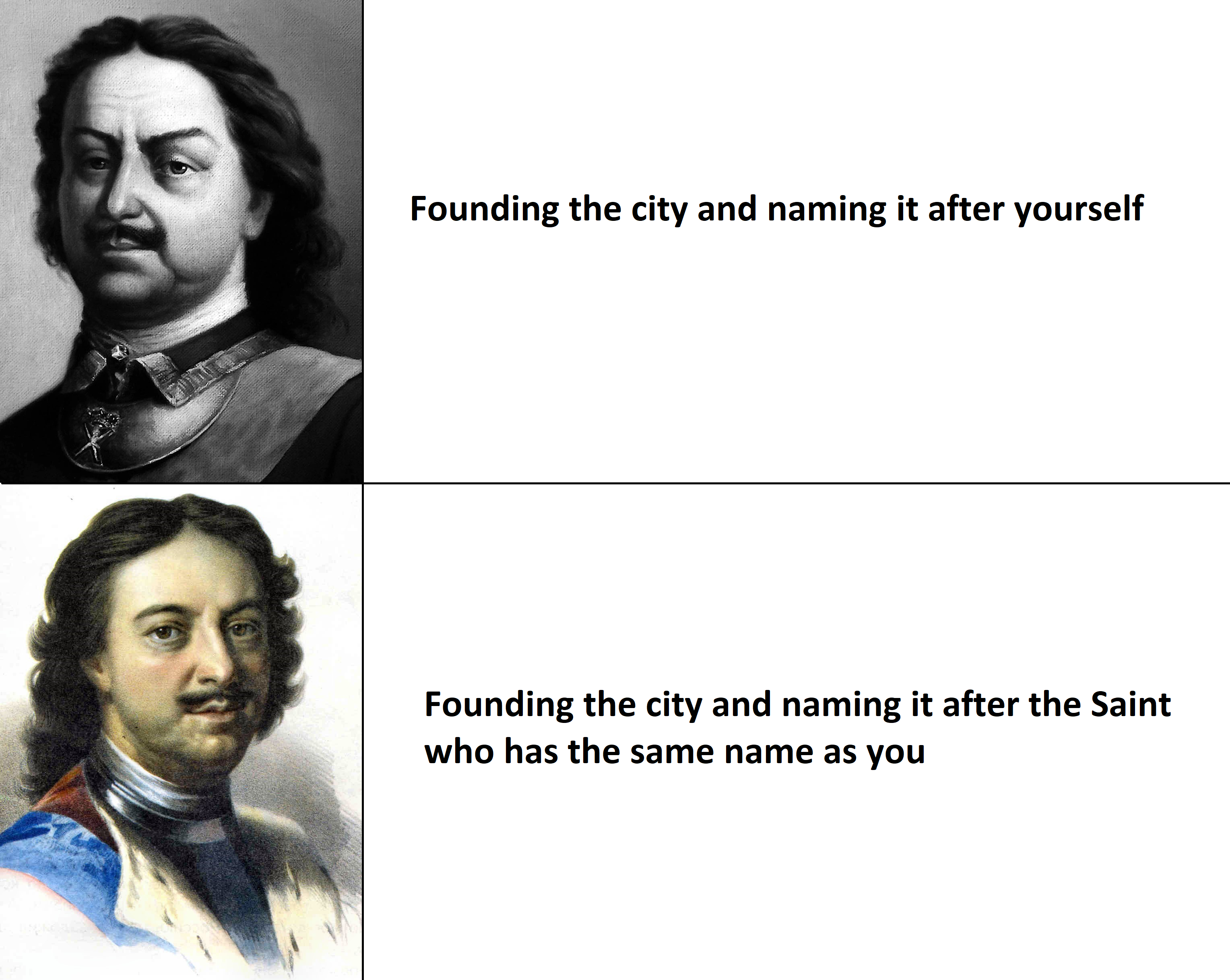 I remember my teacher telling that Peter the Great named St Petersburg ...