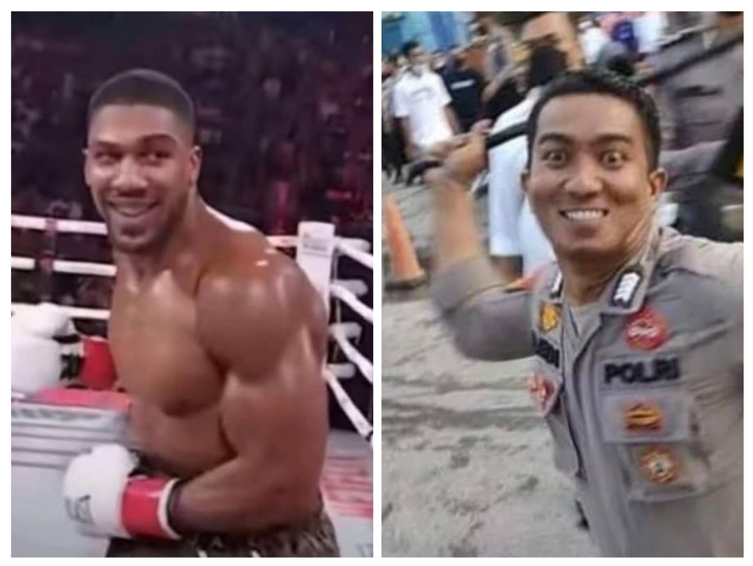 Anthony Joshua Smiling at Jake Paul Before Punching Him: Image Gallery ...