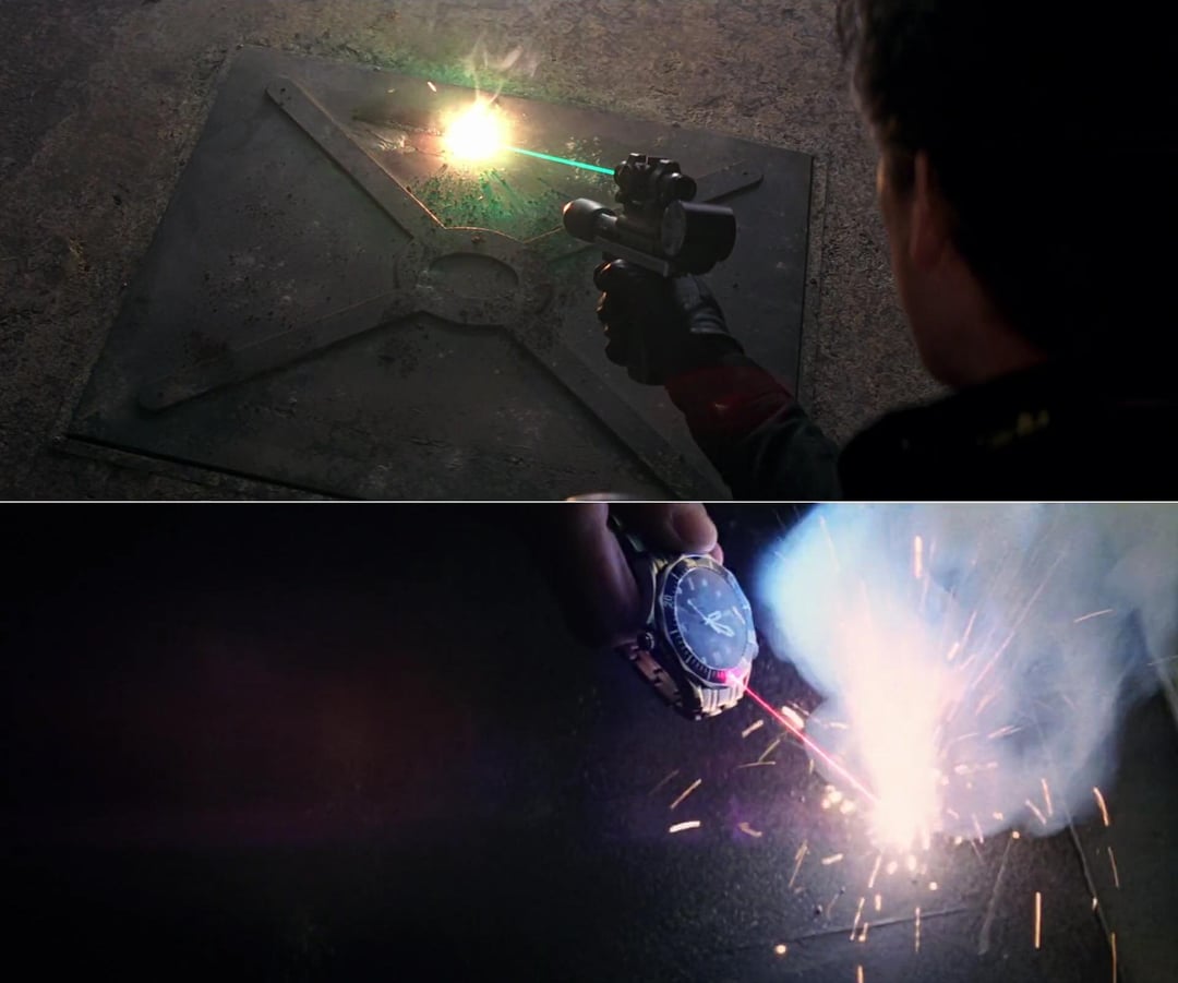 In Goldeneye (1995)'s prologue, Bond's cutting laser is so big it has ...