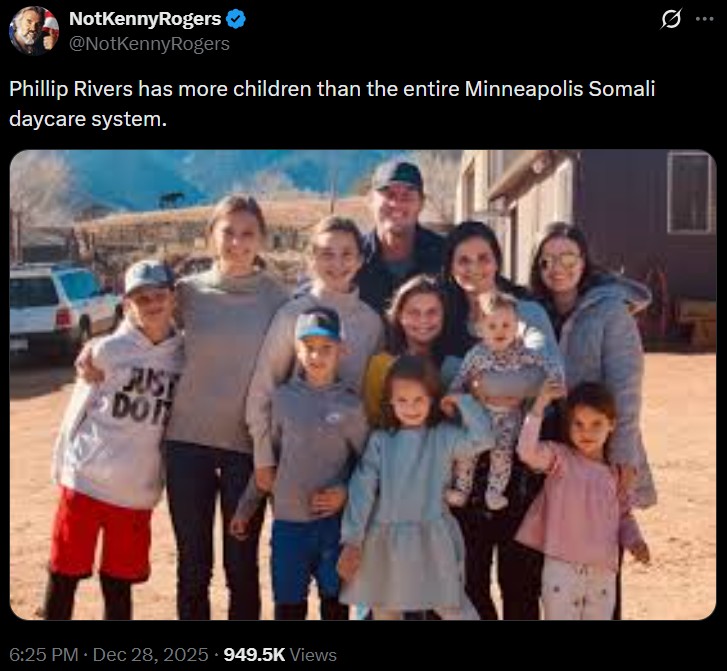 Phillip Rivers has more children than the entire Minneapolis Somali ...