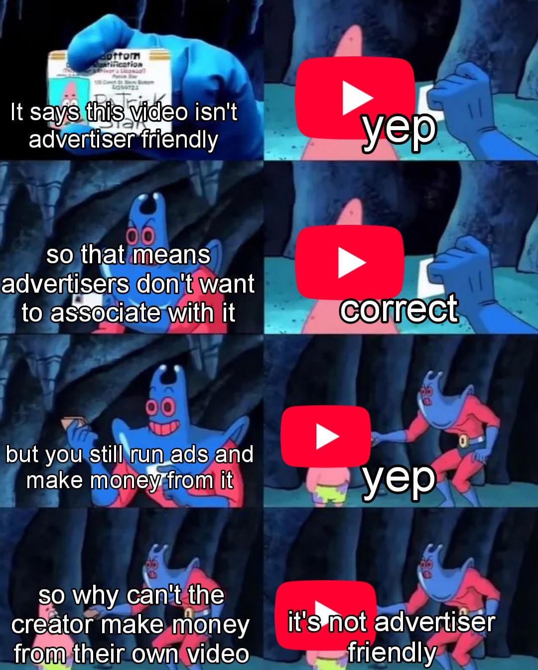 A bit ridiculous | Patrick Star's Wallet | Know Your Meme